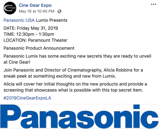 New Panasonic Lumix Cine Camera Announcement on May 31 - 43addict