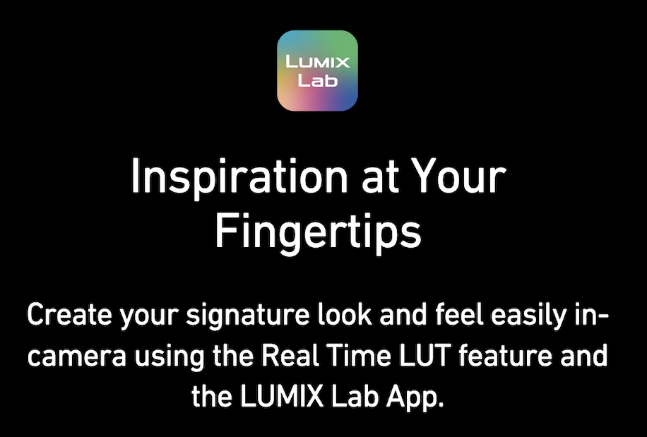 Panasonic announced a new real-time LUT feature and a new LUMIX Lab app - 43addict