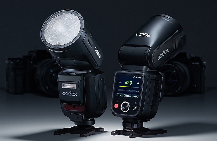 New Godox V100 TTL Li-ion round head touchscreen camera flash announced ...