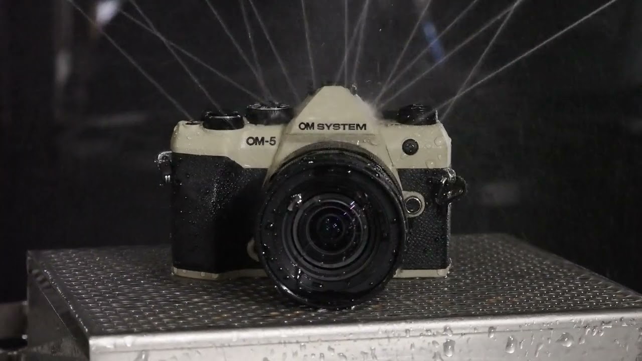 OM System OM-5 Mark II camera weather sealing test video - 43addict