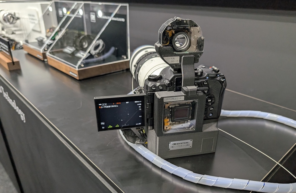 Check out the OM System camera sensor and lens image shift ...